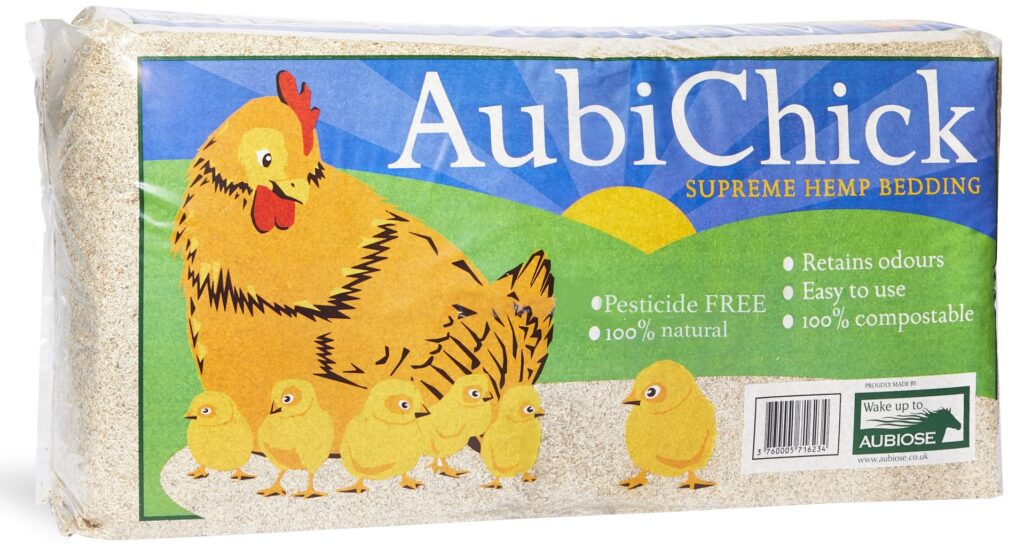 AubiChick Hemp Bedding for Chickens & Hairless Pets | Bulk Pallet (22 x ...